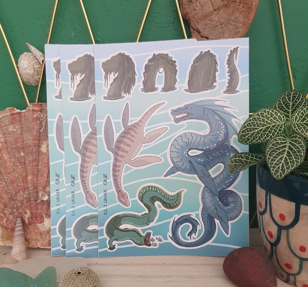 Sea Serpents Dragons & Wyrms Sticker Sheet A6 Vinyl Stickers - Etsy