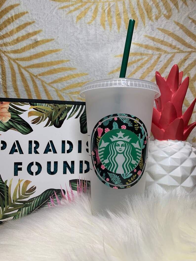 DECAL ONLY Starbucks Venti Cold Cup Decal Circle Sticker for Cup - Etsy