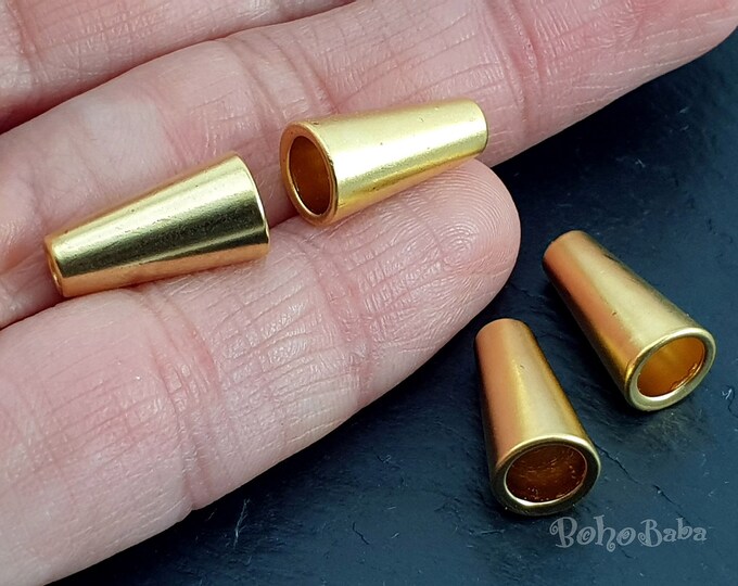 Gold Cone Caps, Bead End Caps, Gold Tassel Cap, Plain Tassel Cap ...