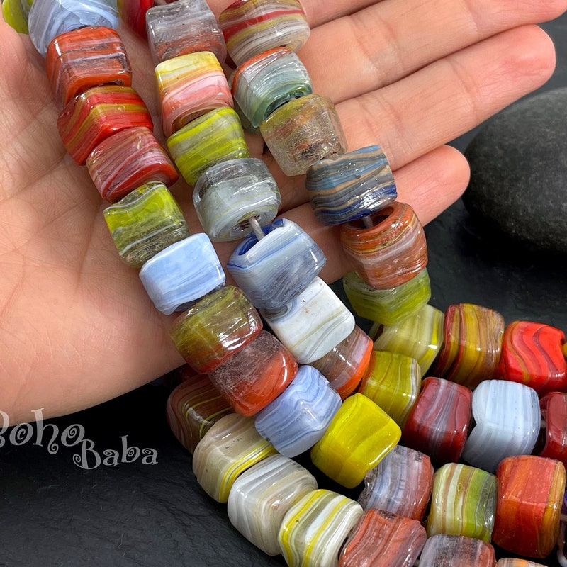Square Glass Beads - Etsy