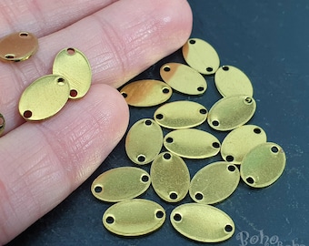 Brass Oval Connectors 50pcs KC Gold Color Oval Connectorskc - Etsy