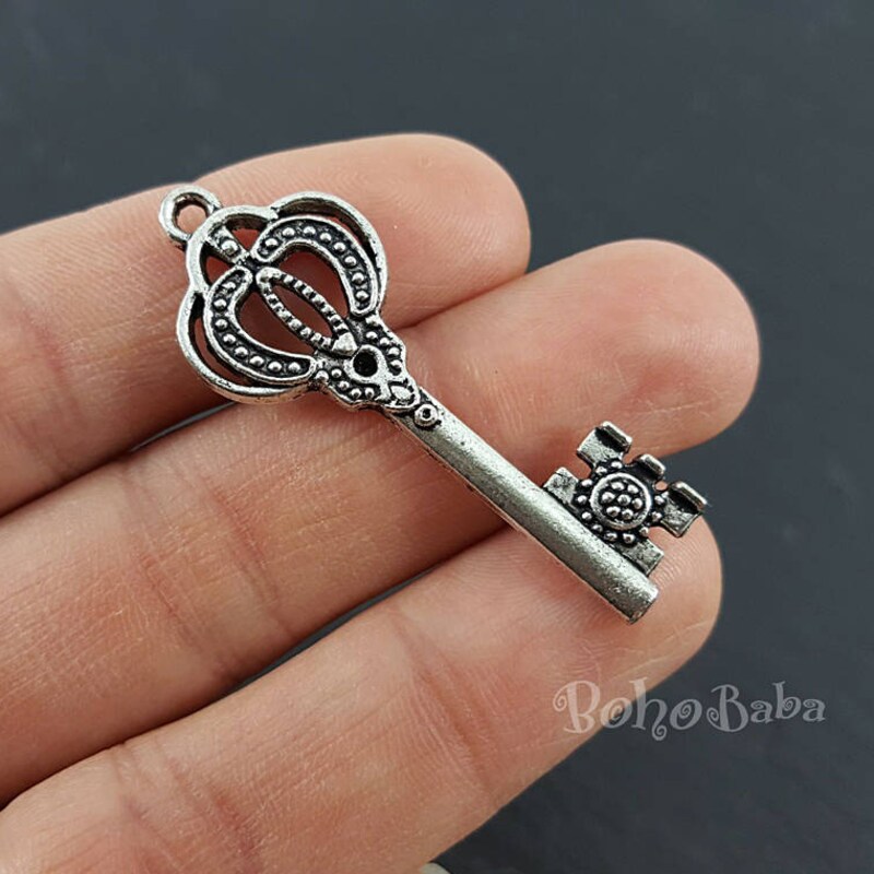 Antique Key Charm - Etsy