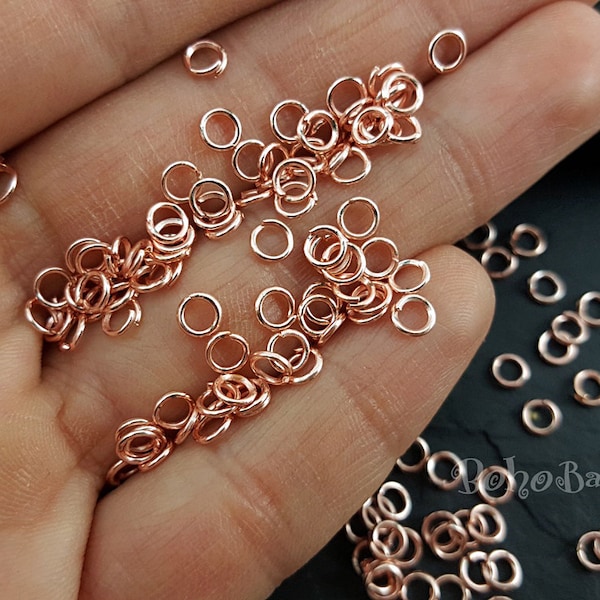 Rose Gold Jump Rings - Etsy