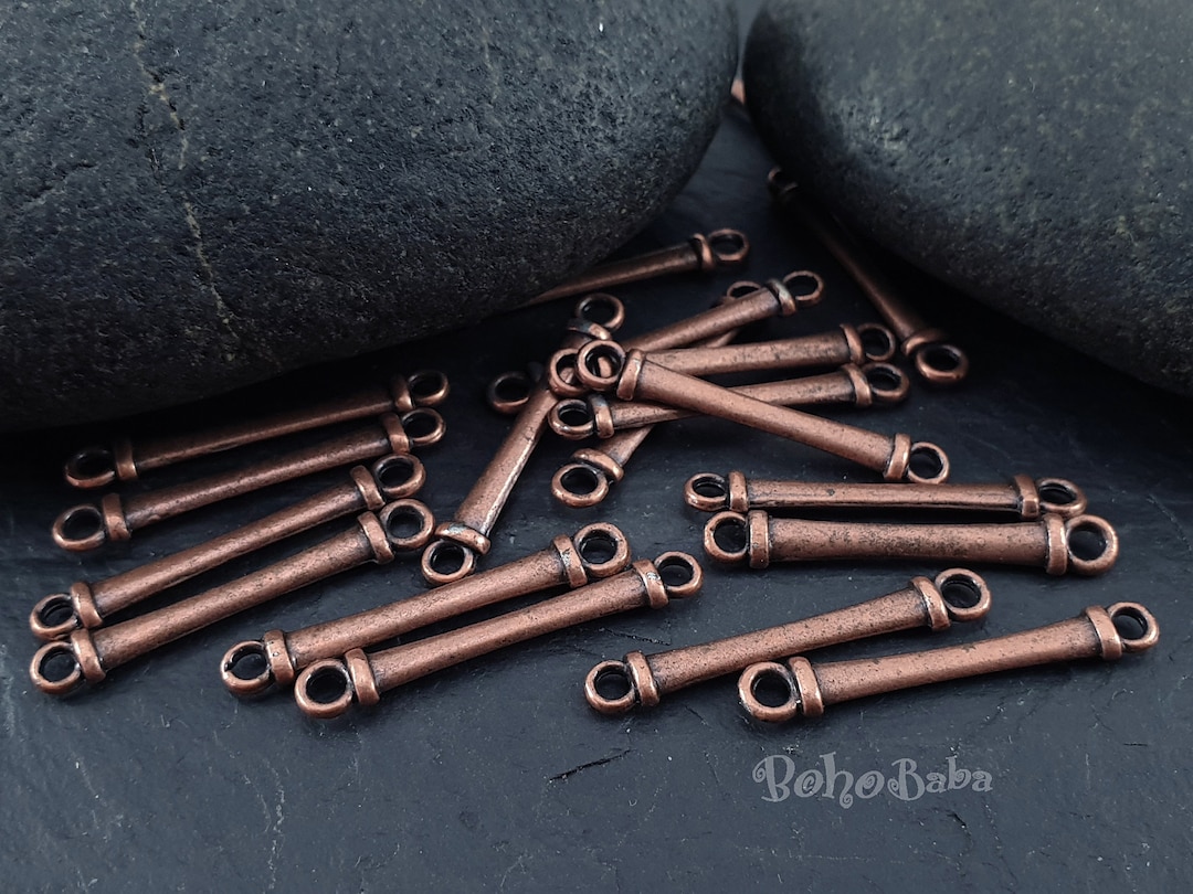 Copper Connector, Bar Connector, Bar Jewelry Findings, Flat Stick ...