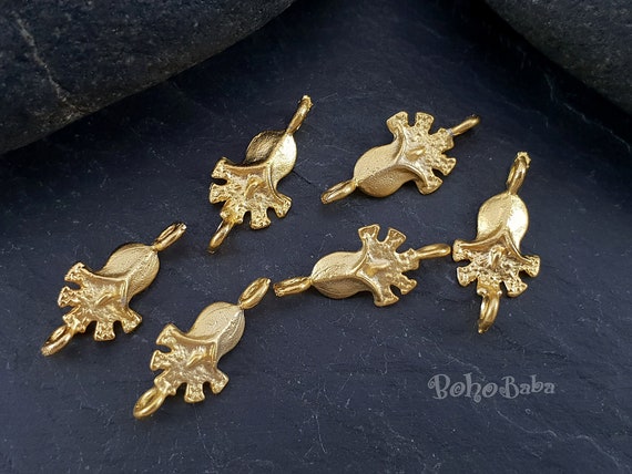 Gold Flower Charms Mini Gold Flower Mini Flower Connectors | Etsy