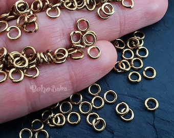 10 Pieces / Jump Ring / Raw Brass / Irregular 3722mm C4249 - Etsy