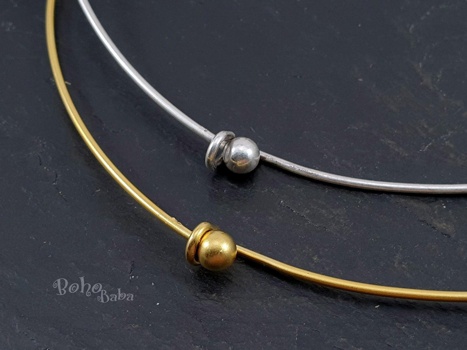 Silver Wire Choker Choker Necklace Silver Choker Silver | Etsy