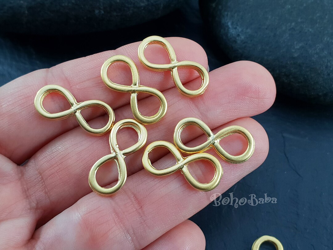 Infinity Connector Charms, Gold Infinity Bracelet, Infinity Charms ...