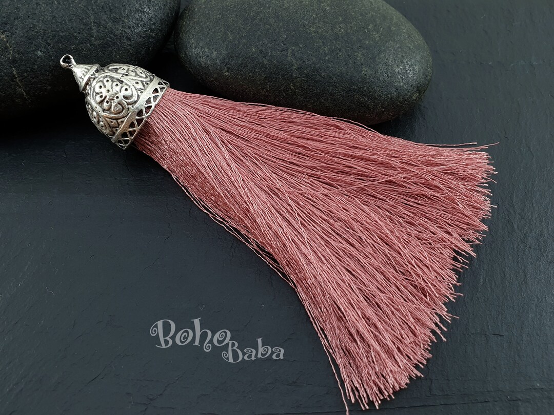 Rose Pink Silk Tassel, Extra Large Tassel, Large Tassel Pendant, Thick ...