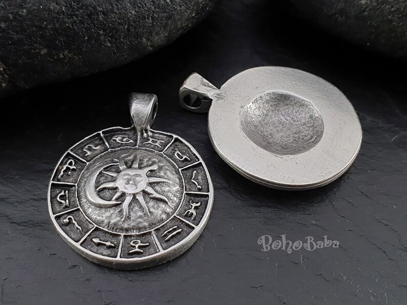 Silver Zodiac Horoscope Pendant, Constellation Charms, Silver Zodiac ...