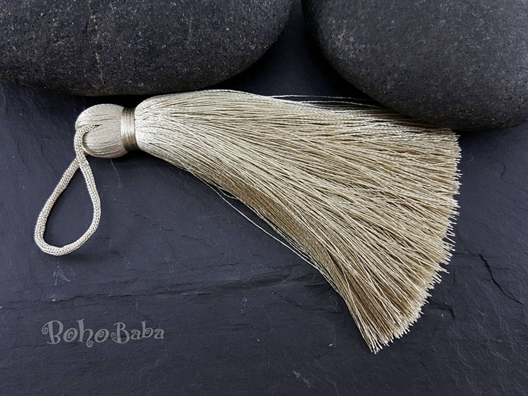 Large Pale Olive Green Silk Tassel, Jewelry Findings - Etsy