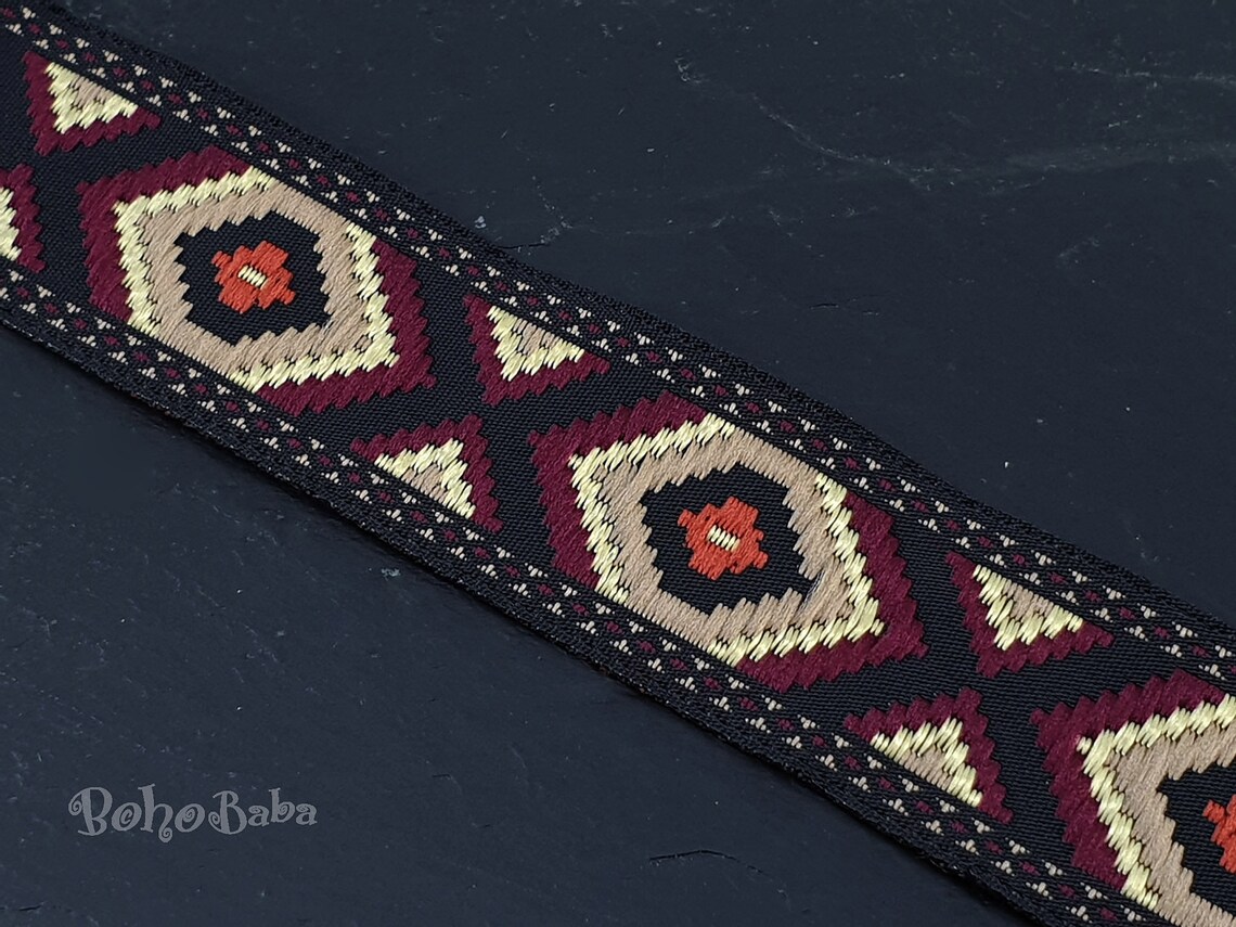 Jacquard Ribbon 25mm Wide Jacquard Trim Embroidered Woven - Etsy