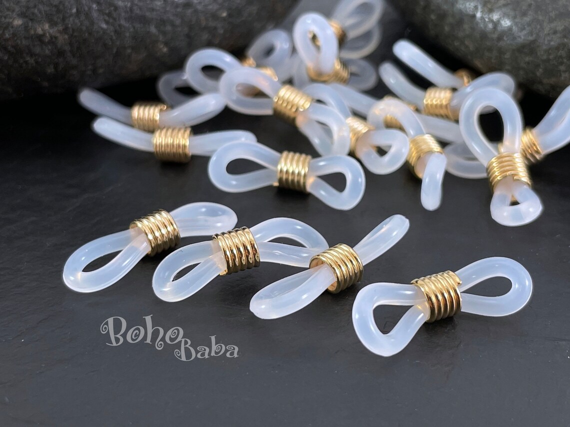 Eye Glass Holder Ends, Opaque Rubber Eyeglasses Chain Holders, Eyeglass ...