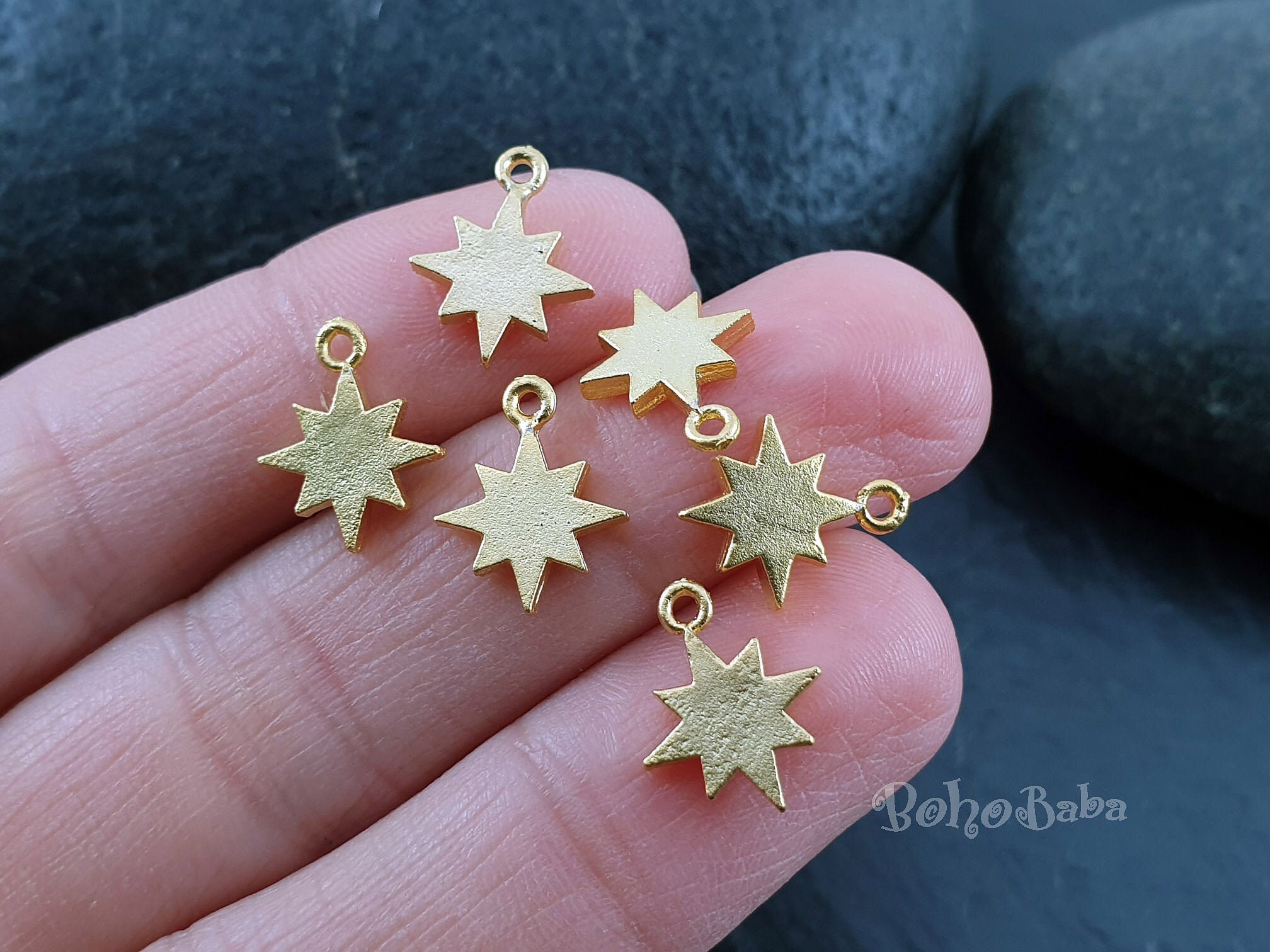 Gold North Star Charms Tiny North Star Charms North Star - Etsy UK