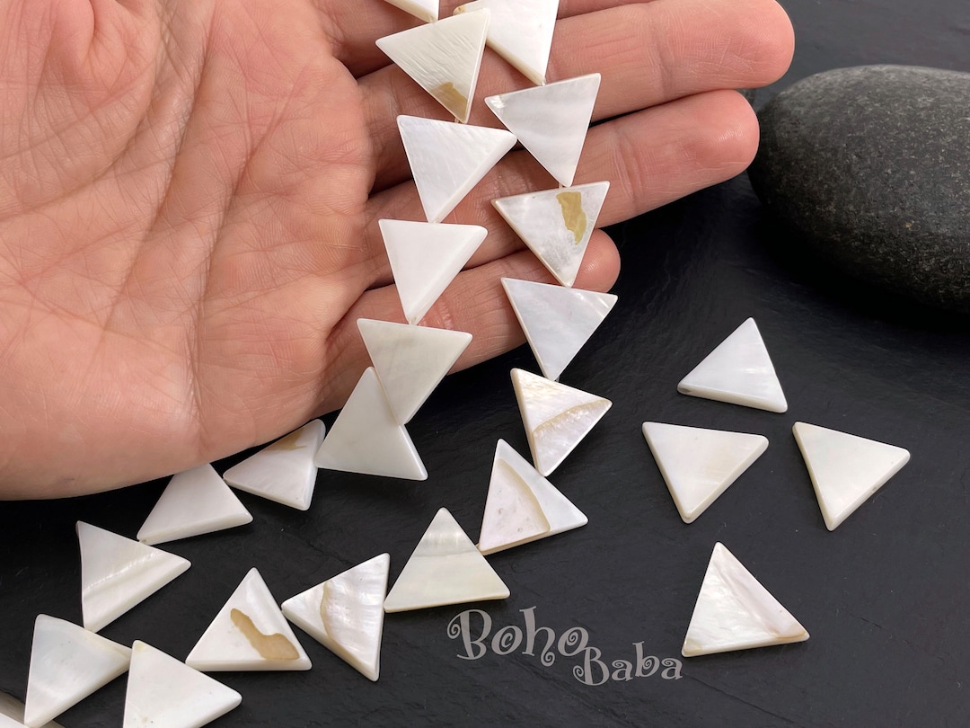 Mother of Pearl Triangle Beads, Natural Freshwater Triangle Beads - Etsy