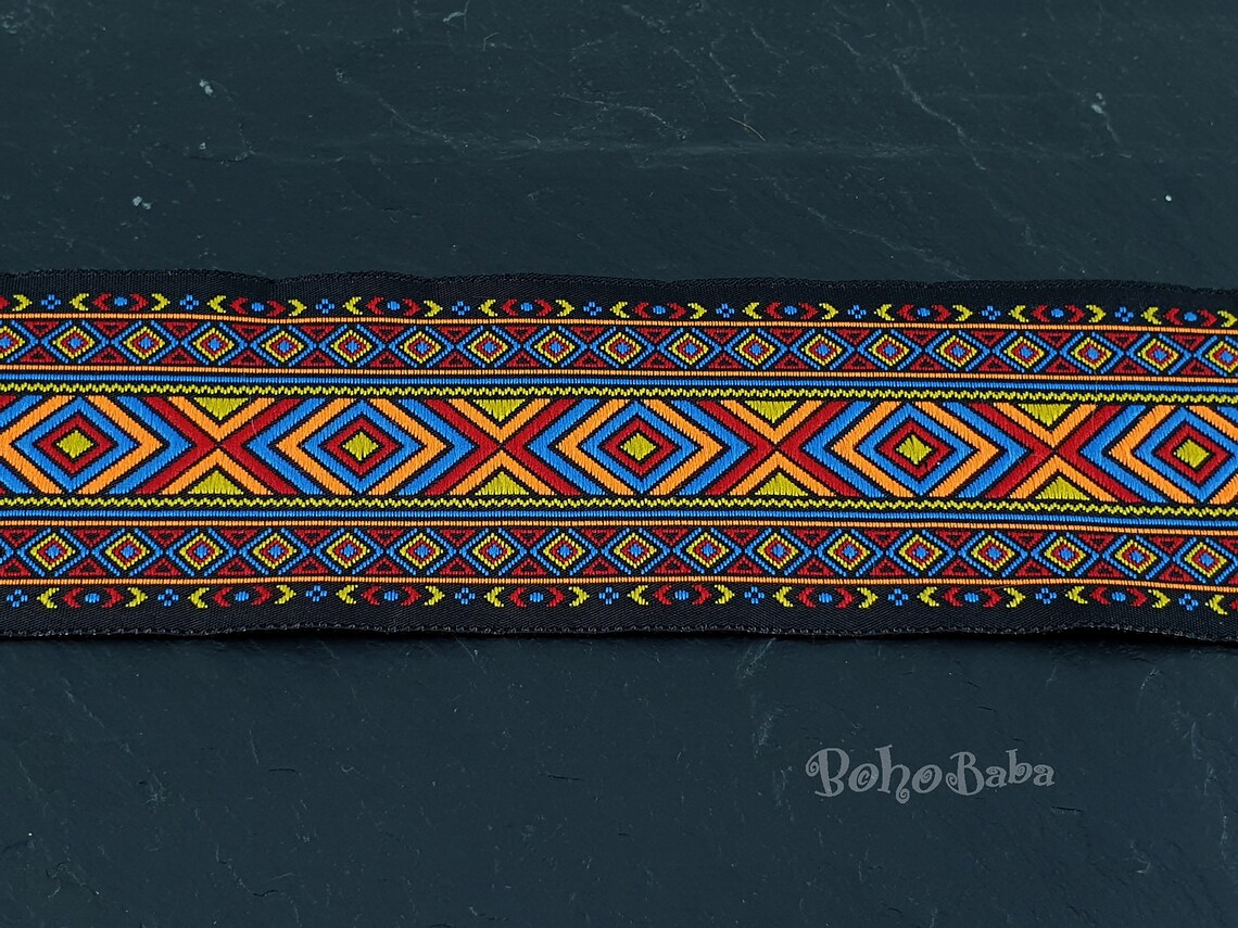 Jacquard Ribbon, Jacquard Trim, Embroidered Woven Ribbon, Wide Trim ...