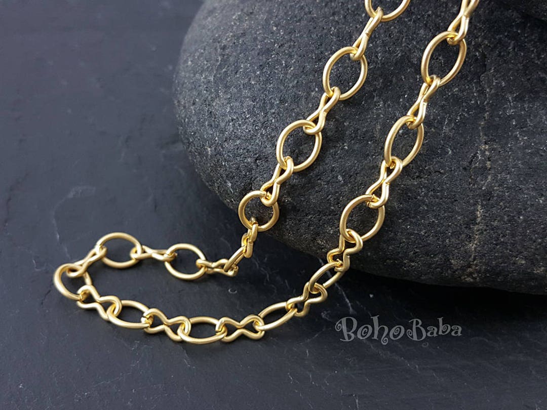 Large Gold Chain, Gold Link Chain, 1 Meter, Unsoldered Link, Gold Chain ...