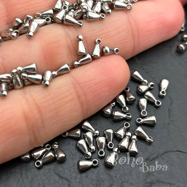 Tiny Silver Charms - Etsy