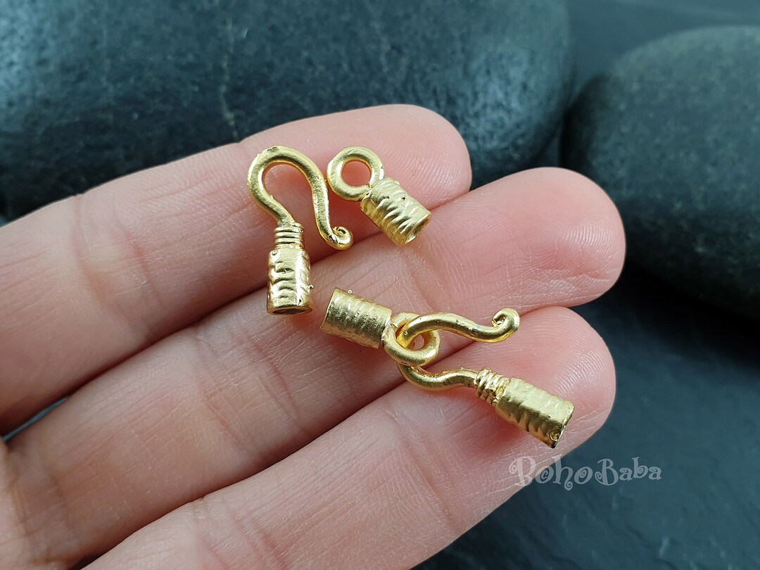Gold Toggle Clasps, Gold Cord End Clasp, Mini Toggle Clasps, Gold ...