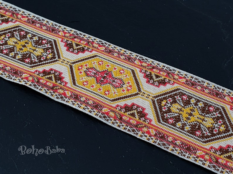Jacquard Ribbon Wide Trim 32mm Wide Jacquard Trim | Etsy