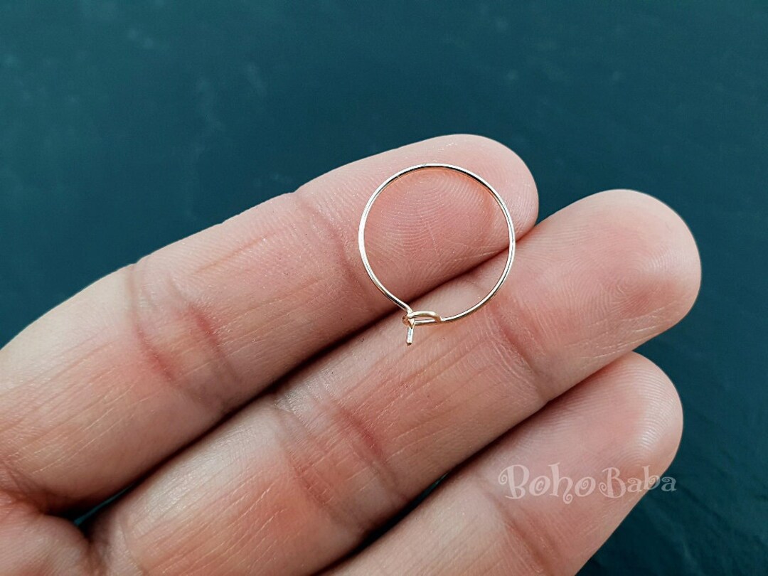 Gold Plated Earring Hoops, Gold Earring Blanks, 15mm, Round Circle ...