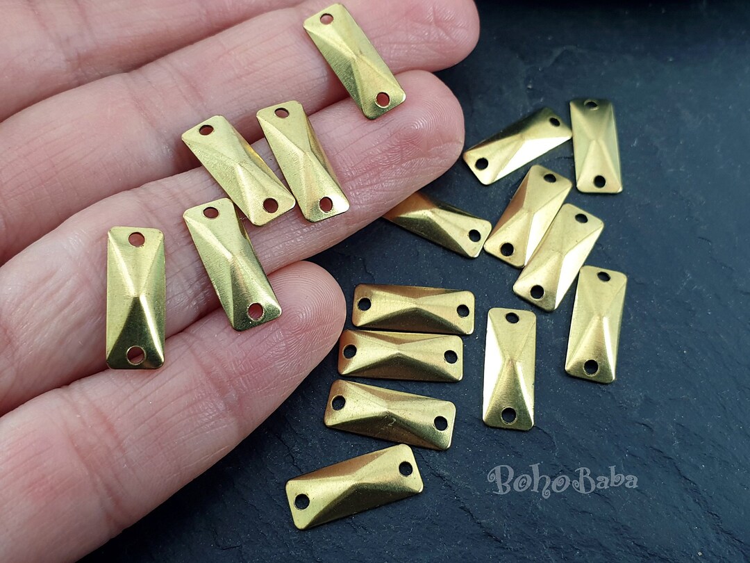 Rectangle Connectors, Raw Brass Rectangle Connectors, Brass Findings ...
