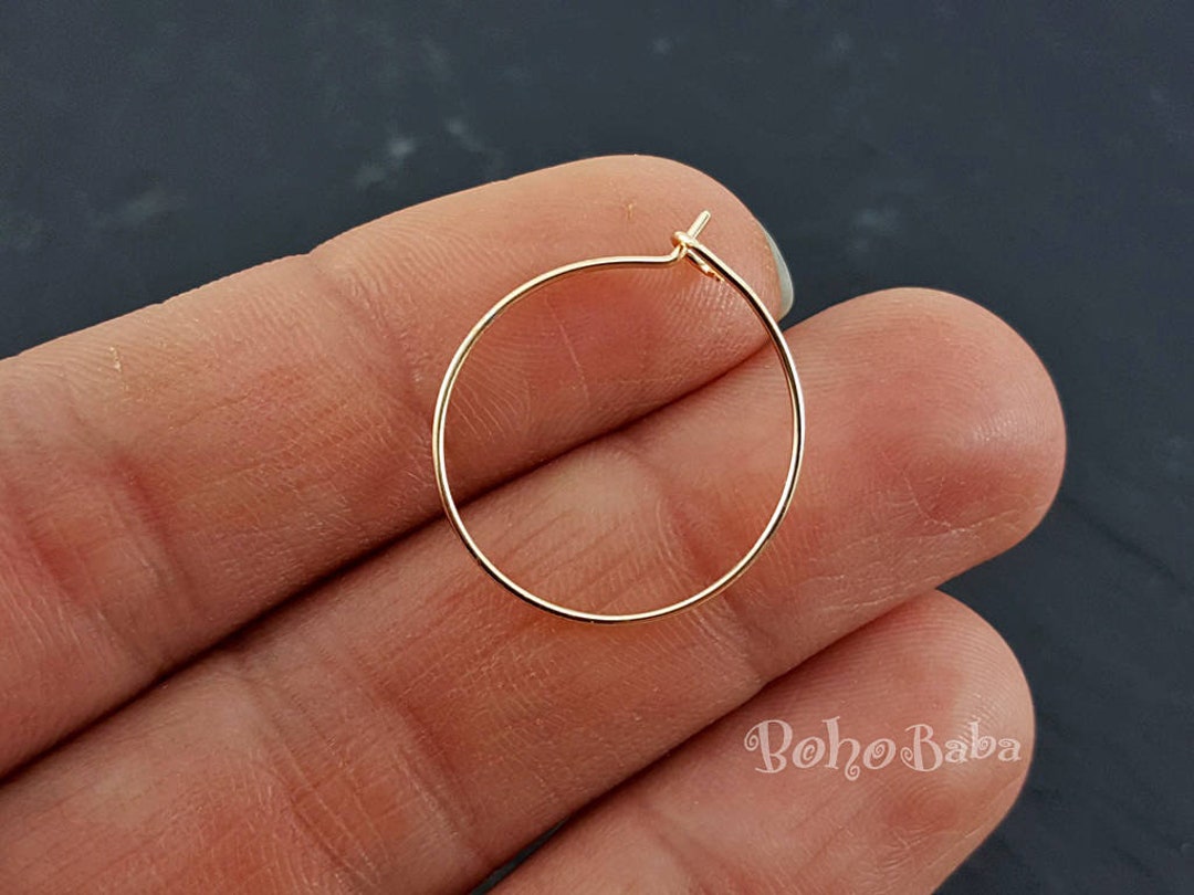 Gold Ohrring Creolen, 20mm, Gold Ohrring Creolen Rohlinge, Gold Runde ...