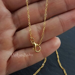 Gold Chain With Lobster Clasp, Finished Necklace, Dainty Necklace ...