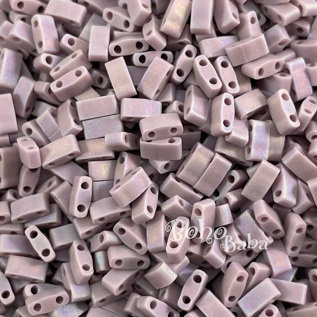 Miyuki Half Tila Beads, HTL-410FR, Opaque Matte Mauve AB, 5 Grams - Etsy