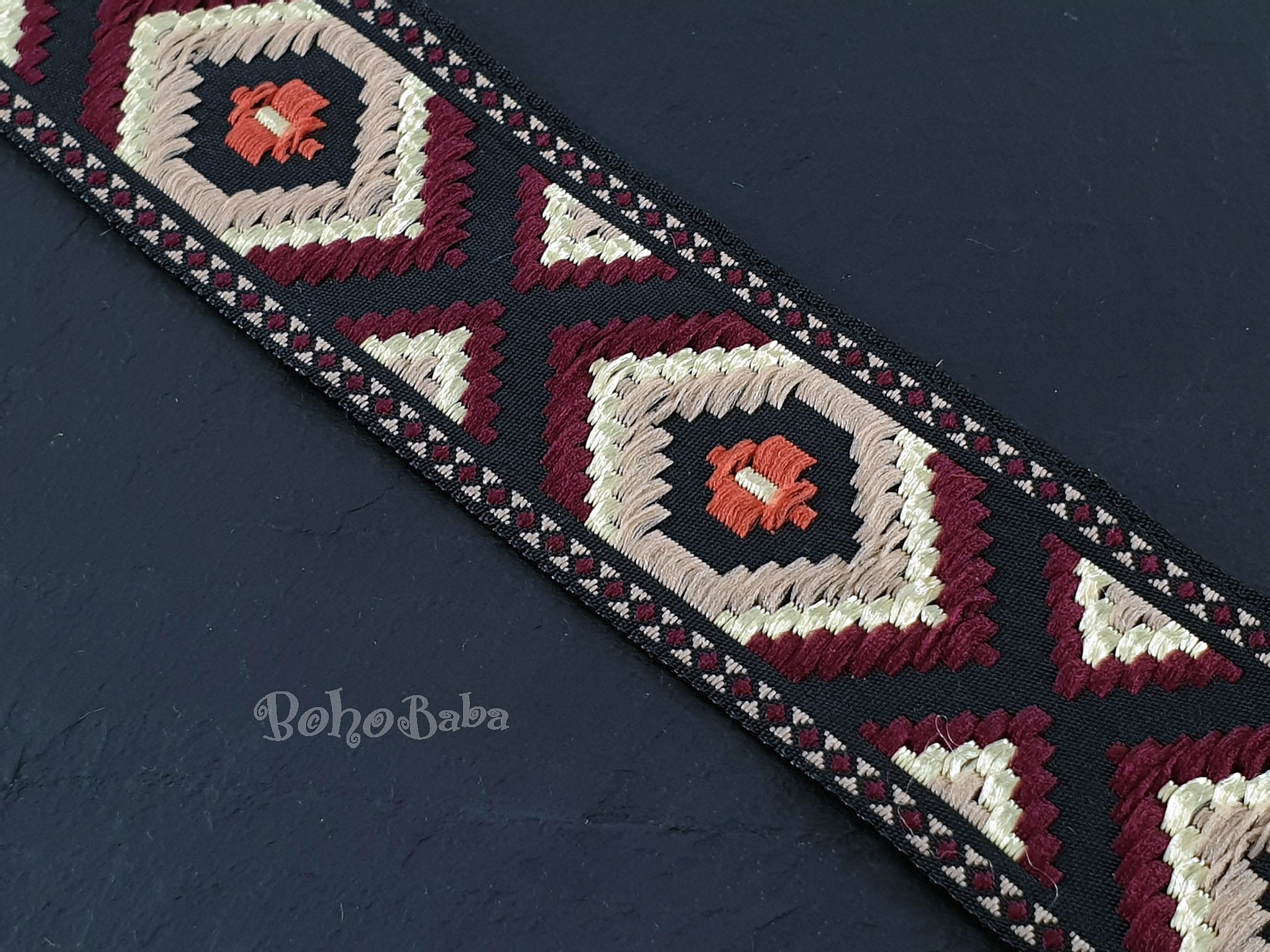 Jacquard Ribbon 32mm Wide Jacquard Trim Embroidered Woven - Etsy UK