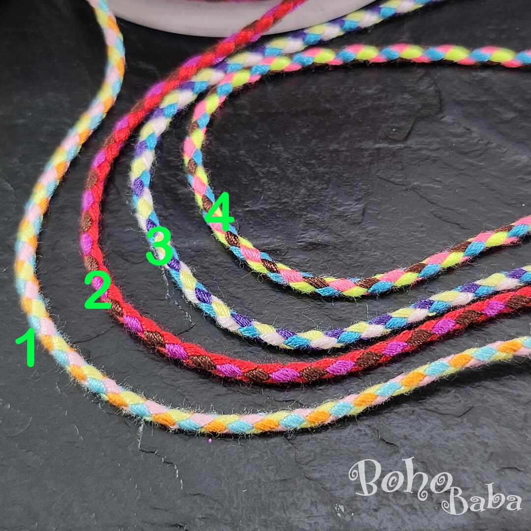 Jewelry Making Cords, Multi Color Braided Cotton Rope, Cotton Thread ...