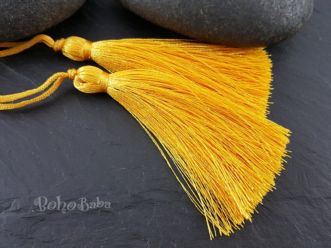 Yellow Silk Tassel, Silk Tassel, Thread Tassel, Tassel Findings, Tassel ...
