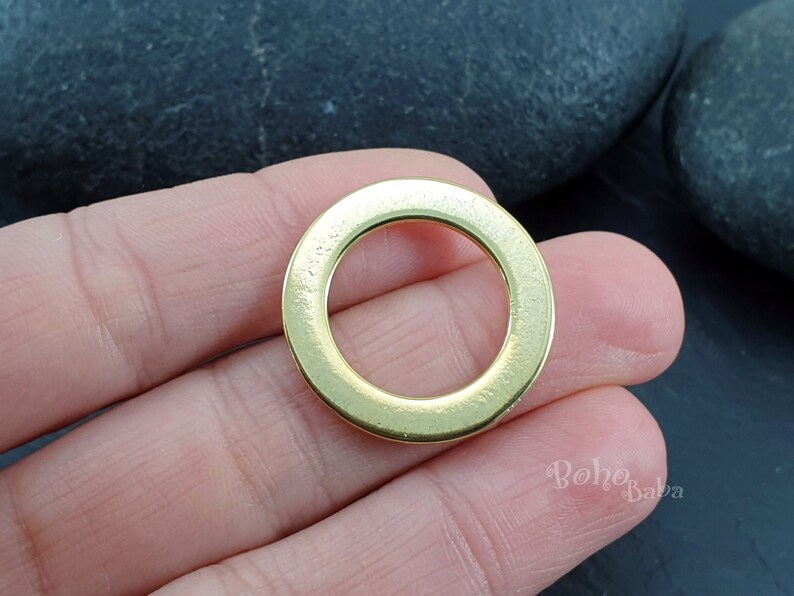 Gold Hoop Plain Hoop Rings Simple Hoop Charms Circle - Etsy