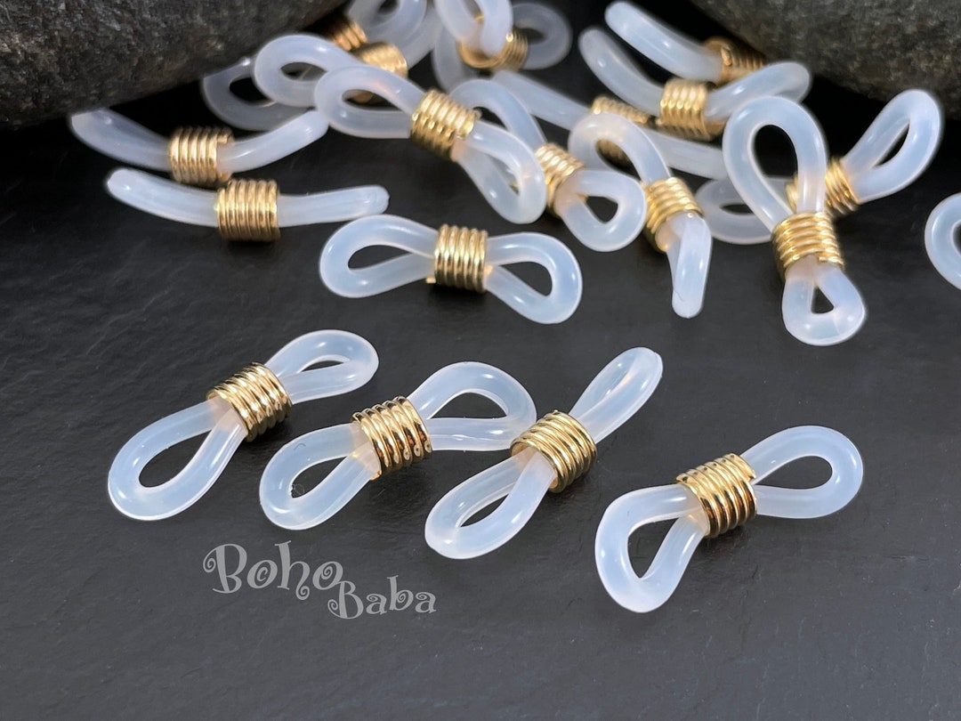 Eye Glass Holder Ends, Opaque Rubber Eyeglasses Chain Holders, Eyeglass ...