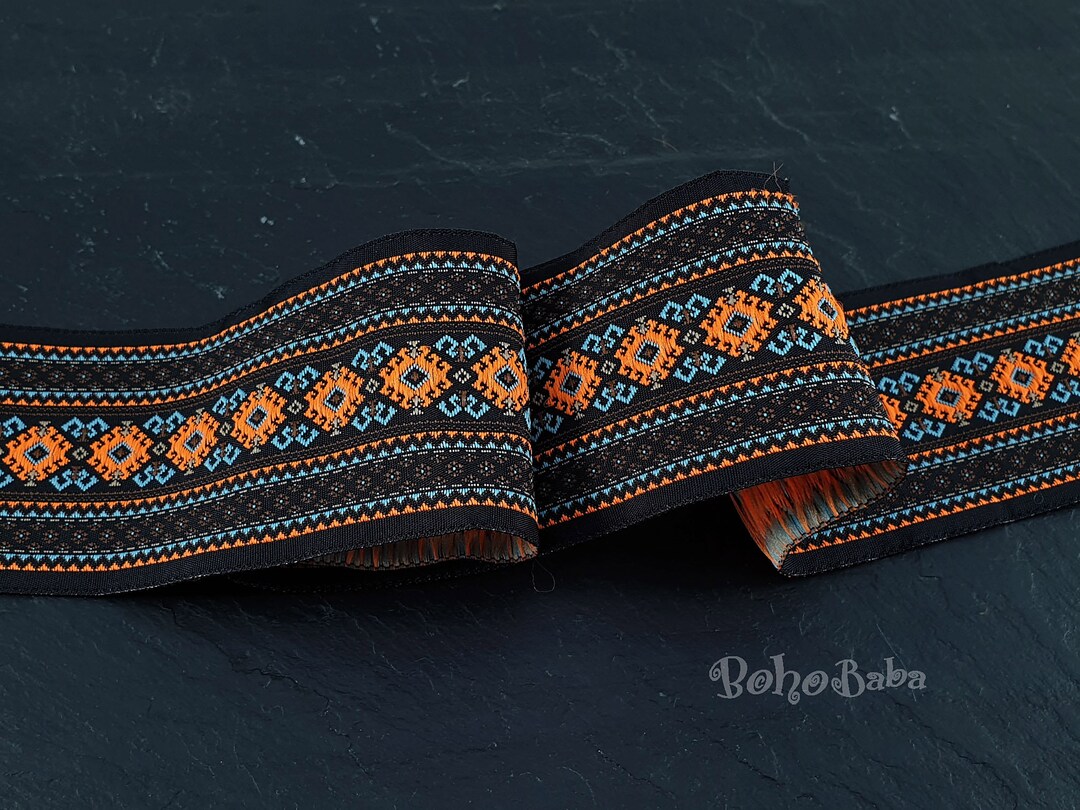 Jacquard Ribbon Jacquard Trim Wide Trim 50mm Wide - Etsy