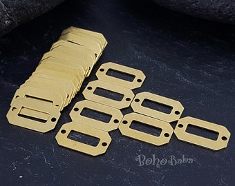 Raw Brass Connector Rectangle Shaped Brass Connector - Etsy