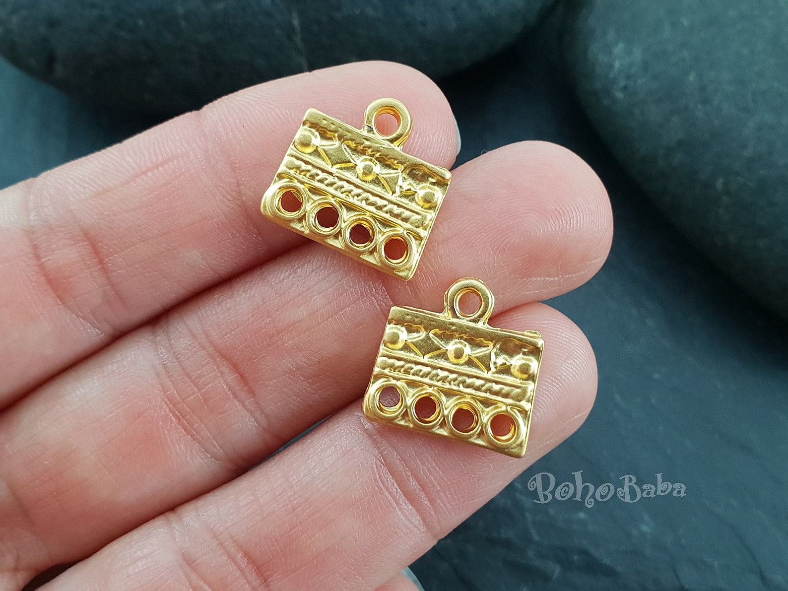 Gold Connectors, Multi Strand Connectors, Earring Connector, Jewellery ...