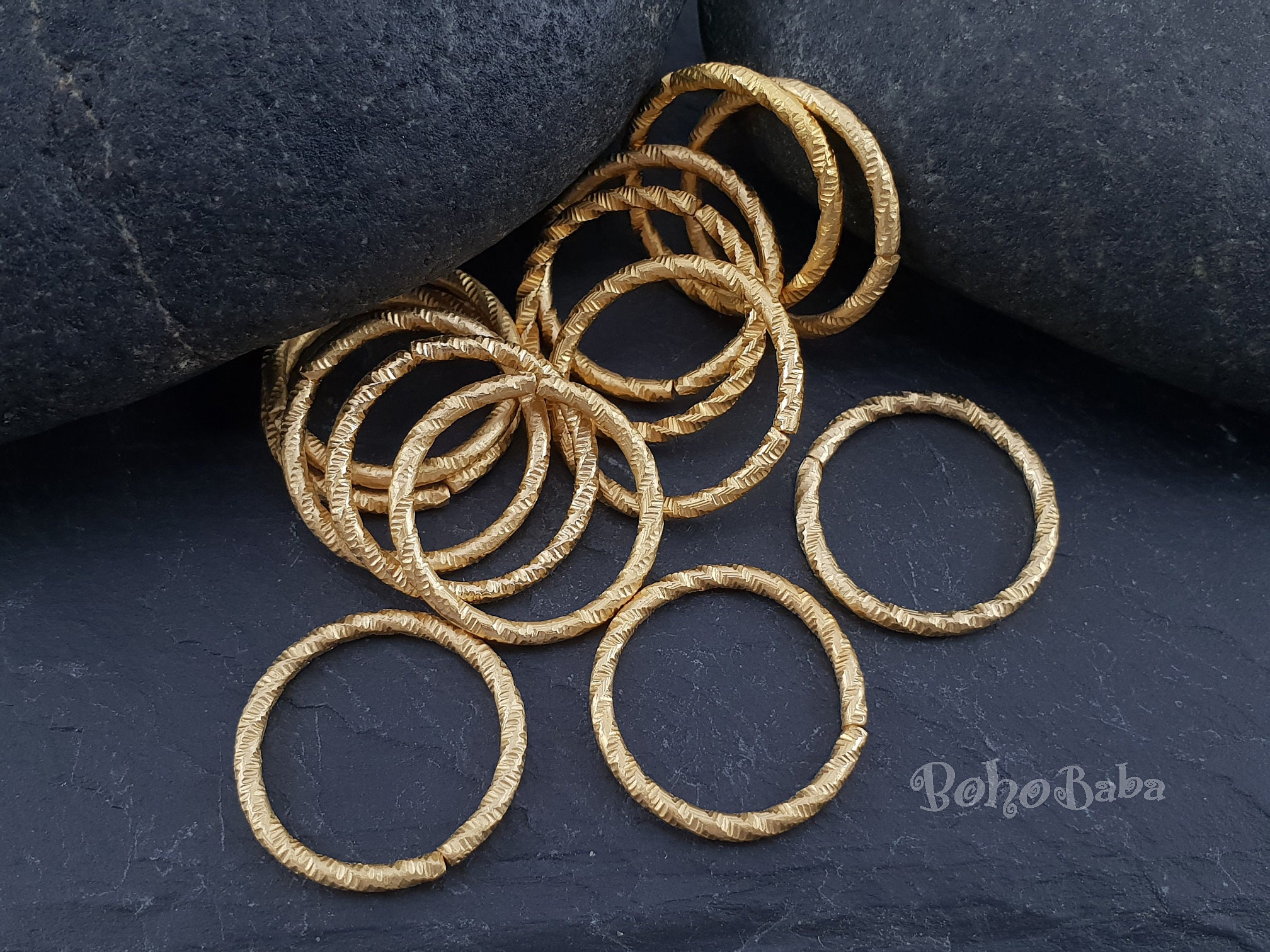 Large Gold Jump Rings Large Open Ring Twisted Hoop Rings - Etsy UK