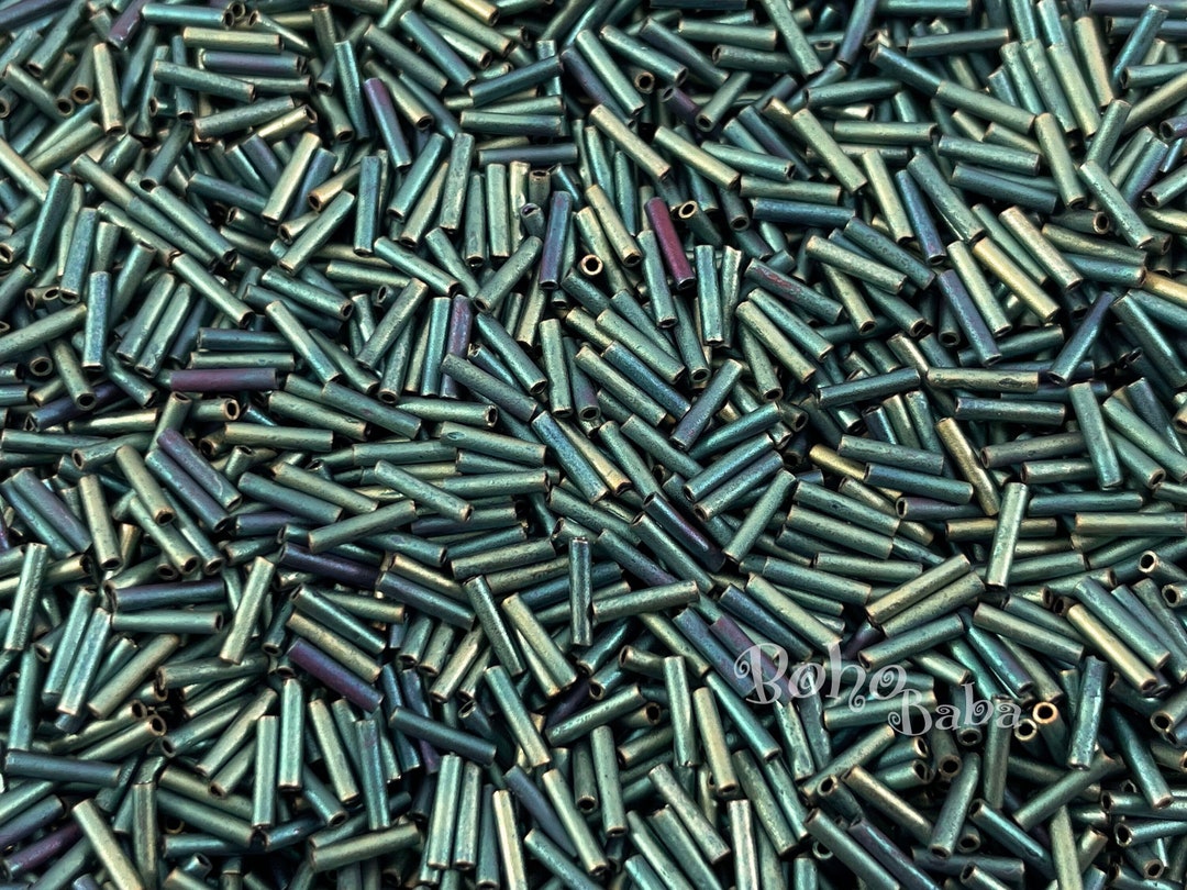 Miyuki Bugles Size 6mm, Miyuki Slender Bugle 1.3x6mm, Matte Metallic ...