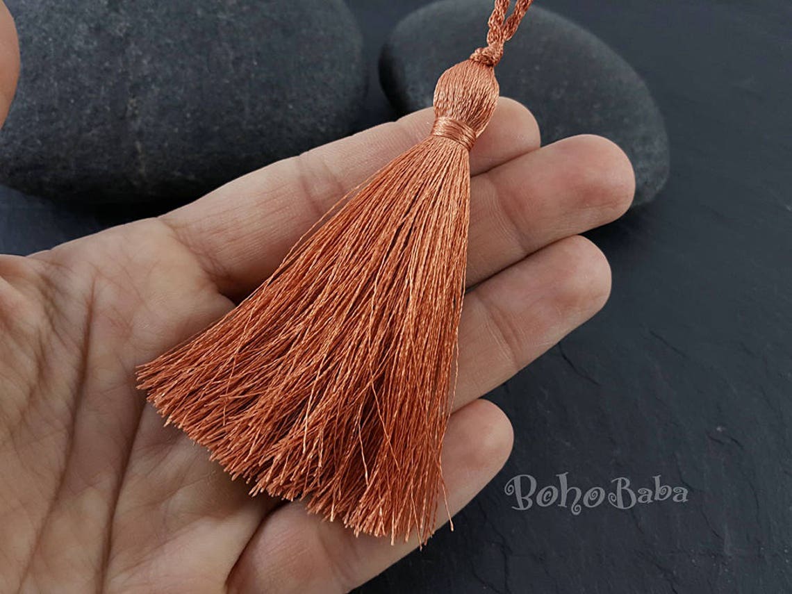 Burnt Orange Tassel Silk Tassel Thread Tassel Tassel - Etsy UK