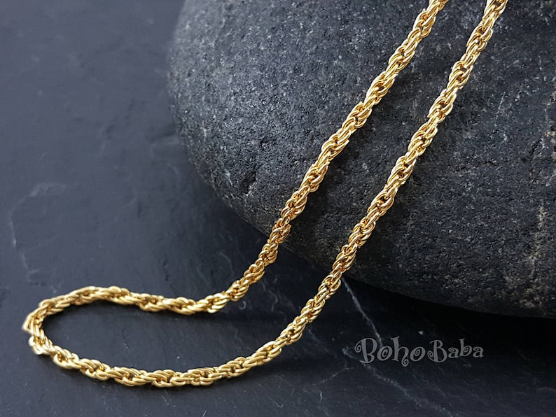 Gold Spiga Chain, Espiga Chain, Gold Chain, 1 Meter, Wheat Chain ...