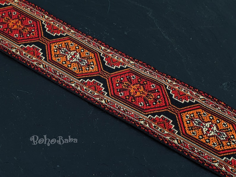 Jacquard Trim, Embroidered Woven Ribbon, Jacquard Ribbon, Wide Trim ...