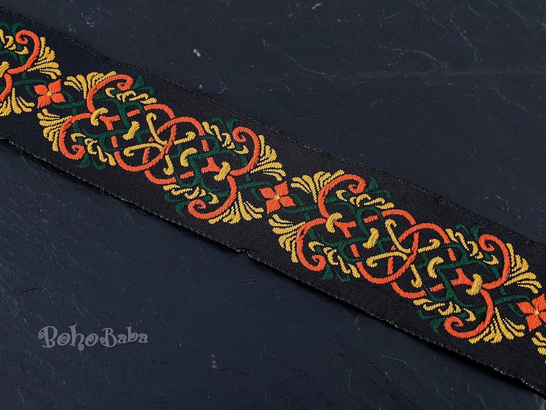 Embroidered Woven Ribbon Wide Trim Jacquard Ribbon Jacquard - Etsy UK
