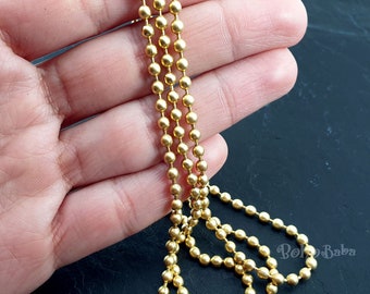 Ball Chain Gold Plated | Etsy