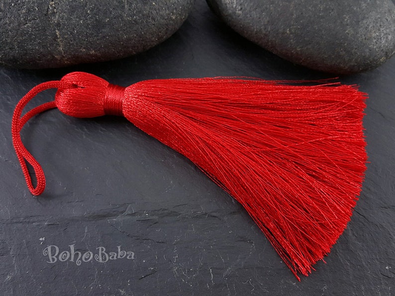 Red Silk Tassel Large Silk Tassel Thread Tassel Tassel - Etsy