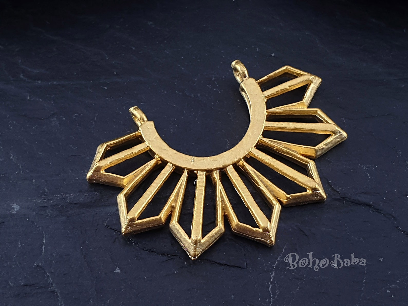 Sunburst Pendant, Sun Ray Charm, Gold Sun Charm, Earring Charm, Sun ...