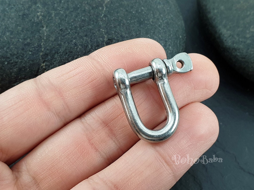 Silver U Clasp, Shackle U Clasp, Leather Craft Finding, Leather Clasp ...