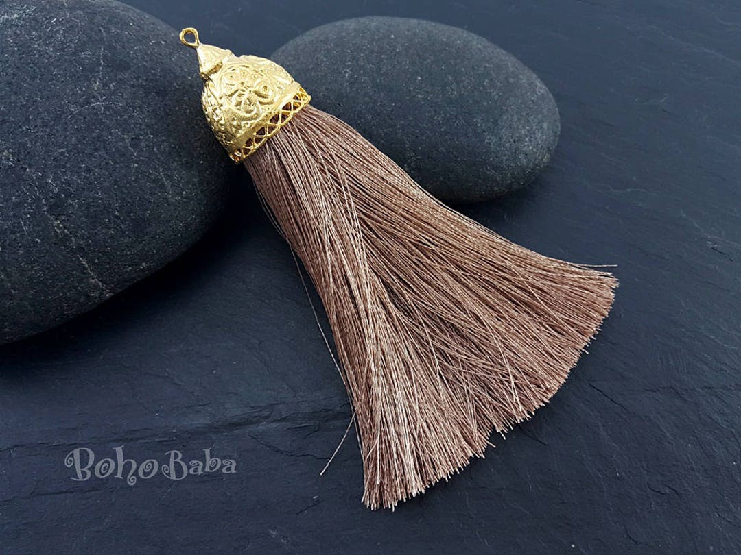 Extra Large Beige Tassel Silk Tassel Pendant Thick Silk - Etsy Sweden