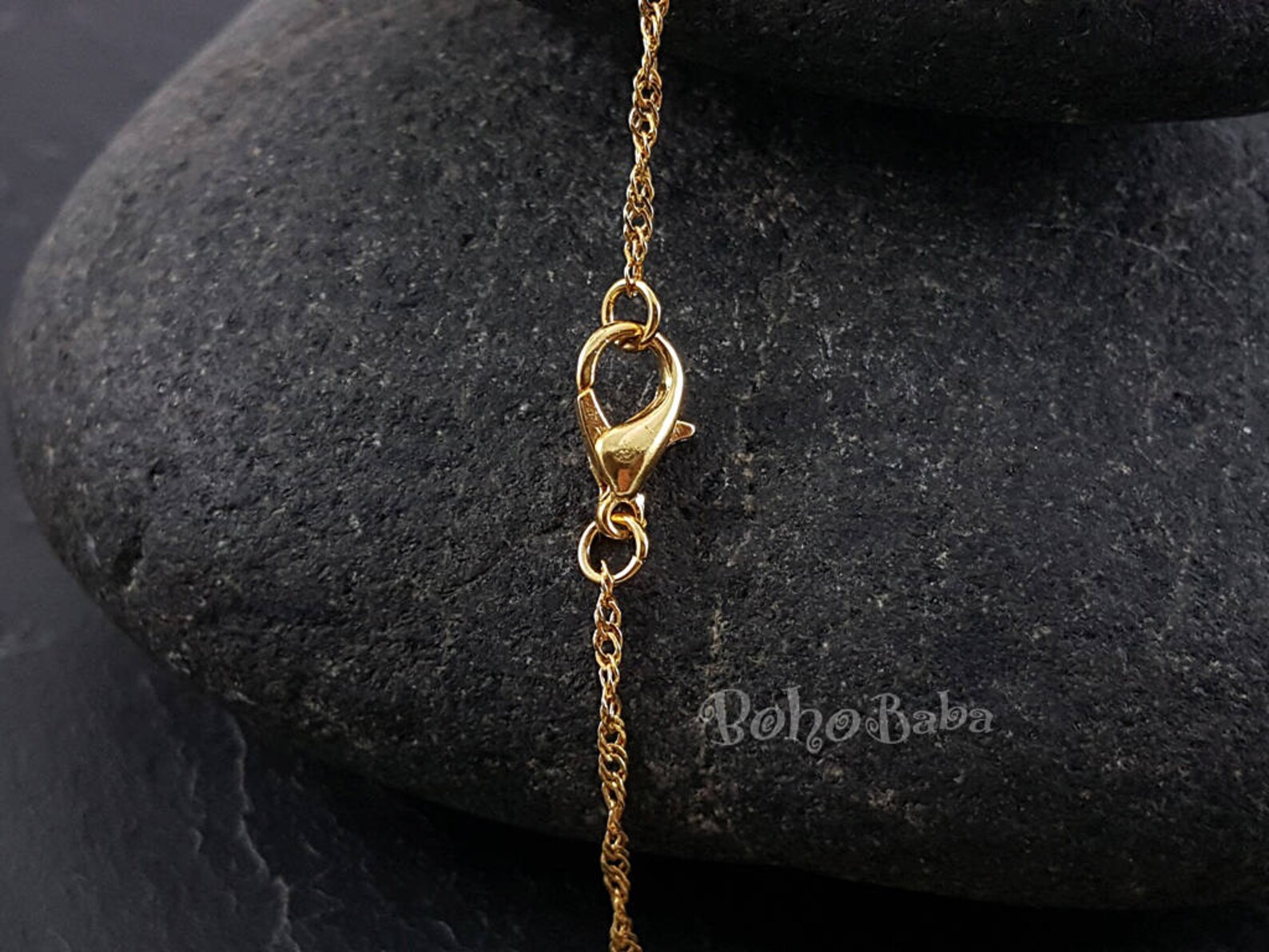 Gold Chain With Lobster Clasp Finished Necklace Dainty - Etsy