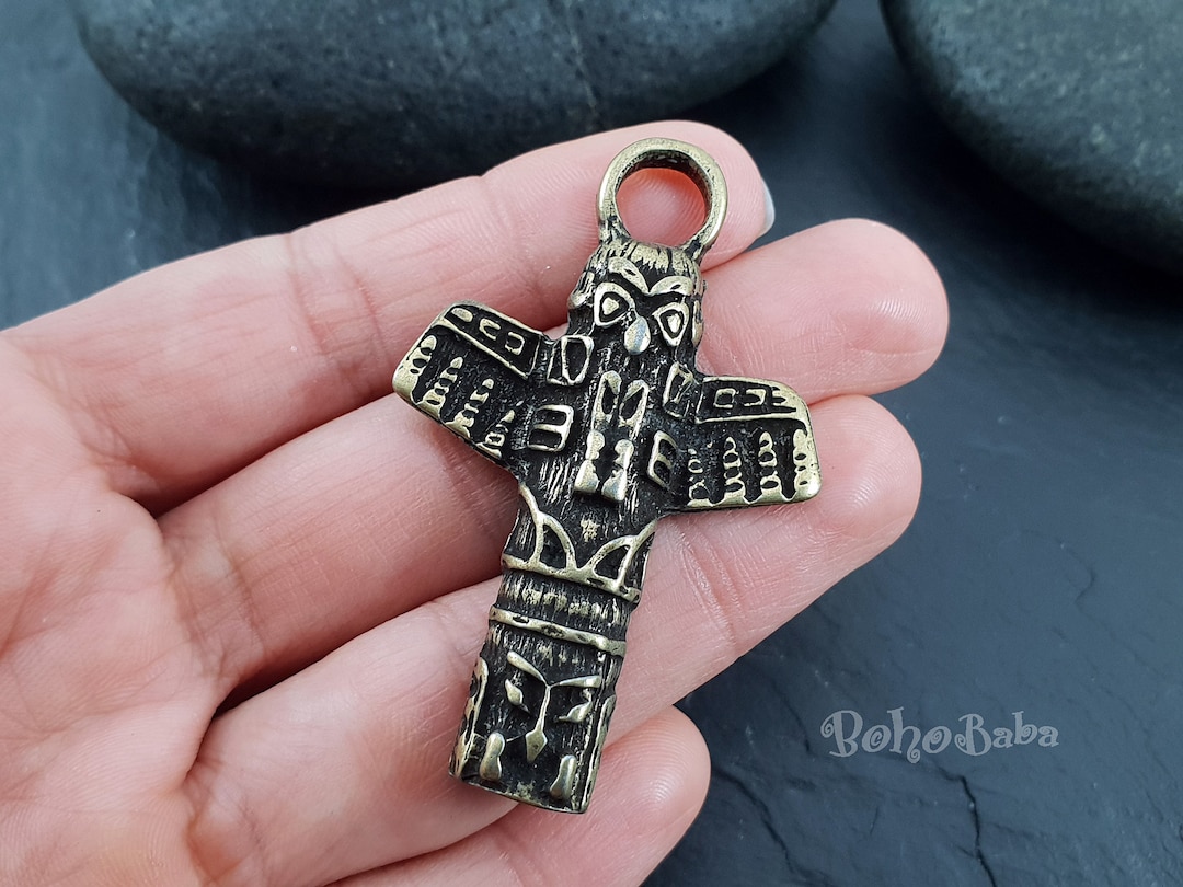 Indian Totem Pole Charms, Native American Indian, Totem Pole Charm ...